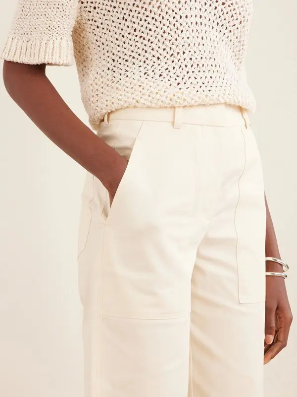 JOSEPH Jaber Straight-leg Cotton-blend Pants