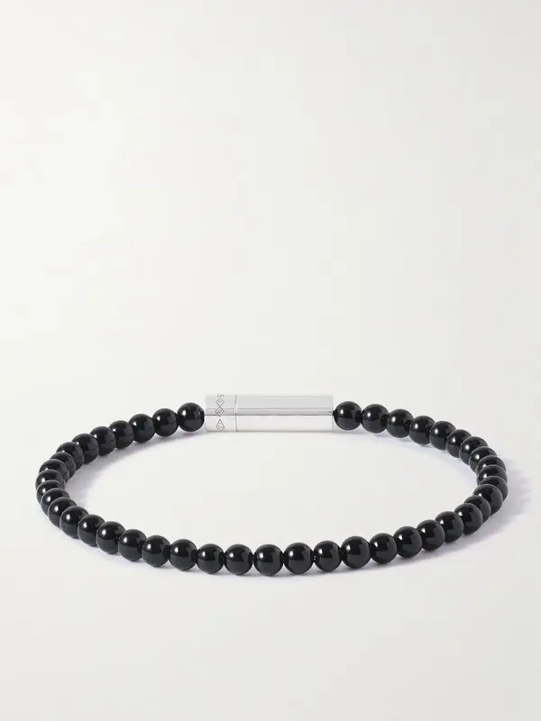 Le Gramme 11g Sterling Silver And Onyx Bracelet - Black