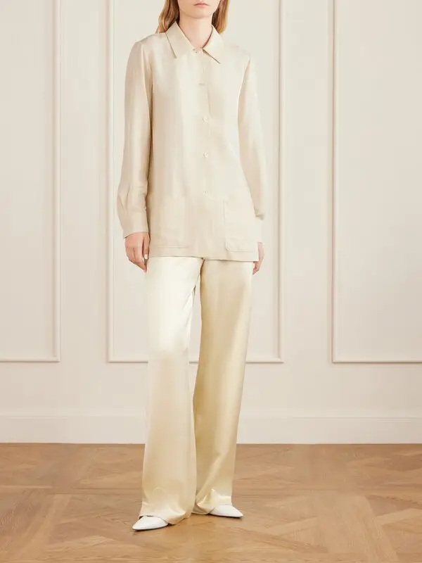THE ROW Lucetta Silk-shantung Shirt