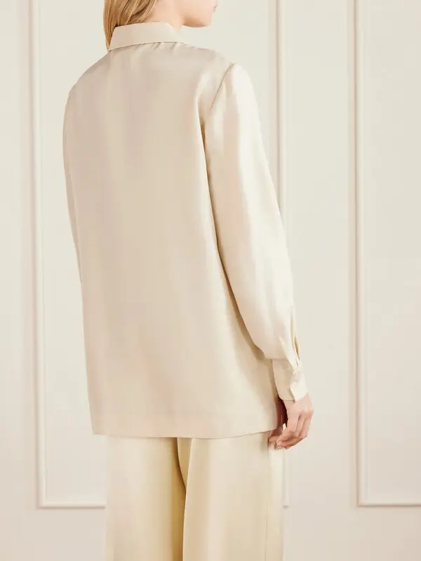 THE ROW Lucetta Silk-shantung Shirt