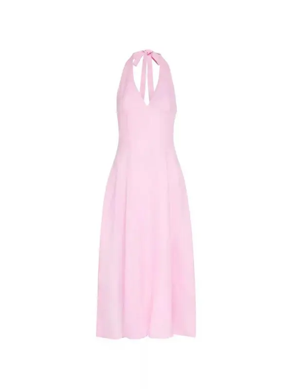 Faithfull The Brand Marais V-neck Midi Dress - Pink