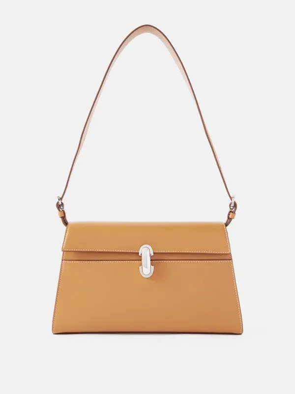 Savette Symmetry Leather Shoulder Bag - Brown