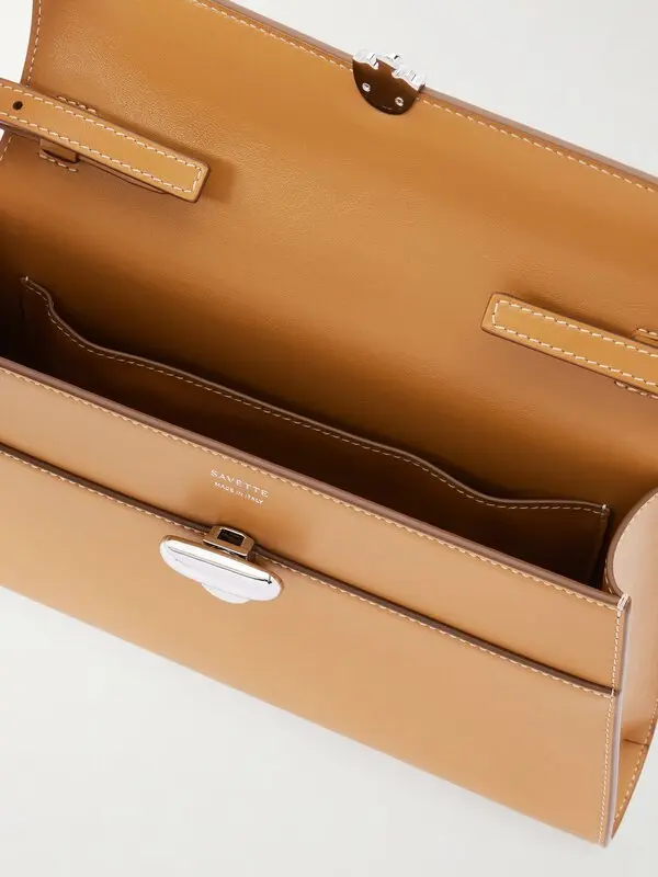 Savette Symmetry Leather Shoulder Bag - Brown