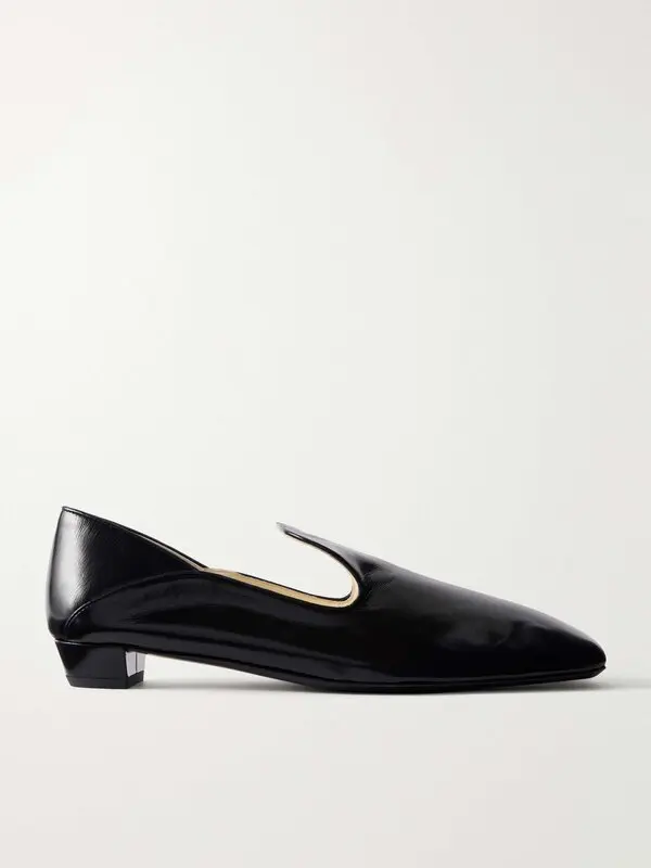 Phoebe Philo Leather Slippers - Black