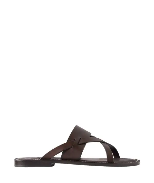 Brunello Cucinelli Leather Gladiator Sandals - Brown