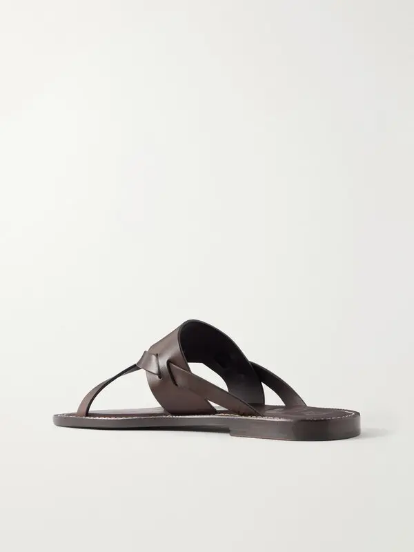Brunello Cucinelli Leather Gladiator Sandals - Brown