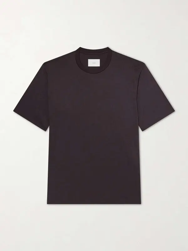 SSSTEIN Suvin Cotton-jersey T-shirt - Dark Brown