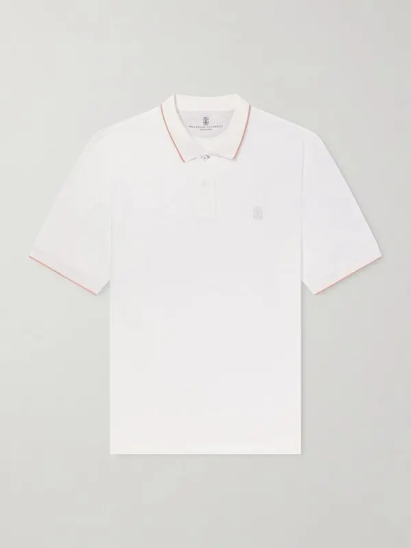 Brunello Cucinelli Logo-embroidered Cotton Polo Shirt