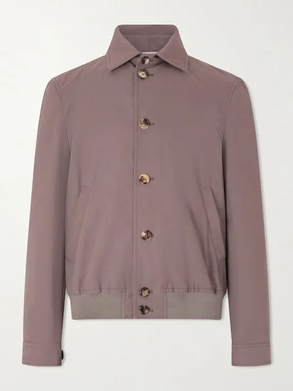 Brunello Cucinelli Cotton-blend Blouson Jacket - Brown