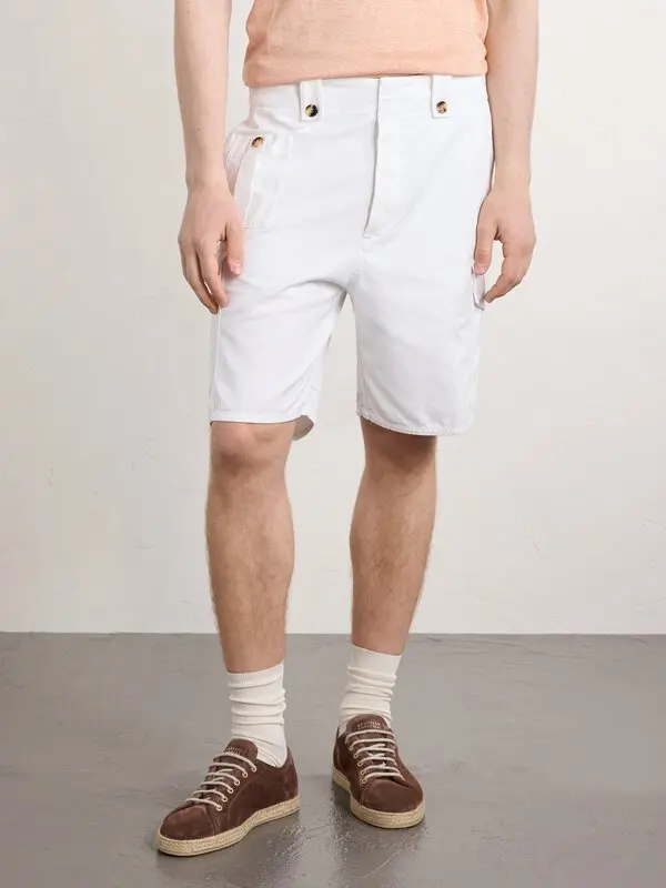 Brunello Cucinelli Straight-leg Cotton-twill Cargo Shorts