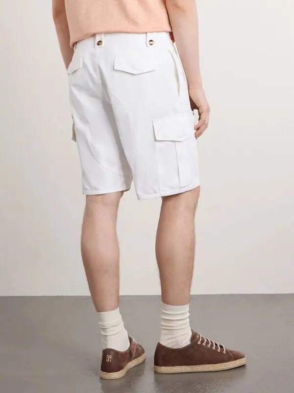 Brunello Cucinelli Straight-leg Cotton-twill Cargo Shorts