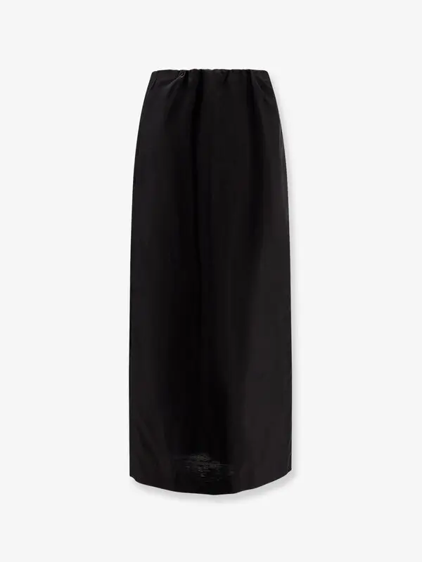 THE ROW Saul Cotton And Silk Long Skirt - Black