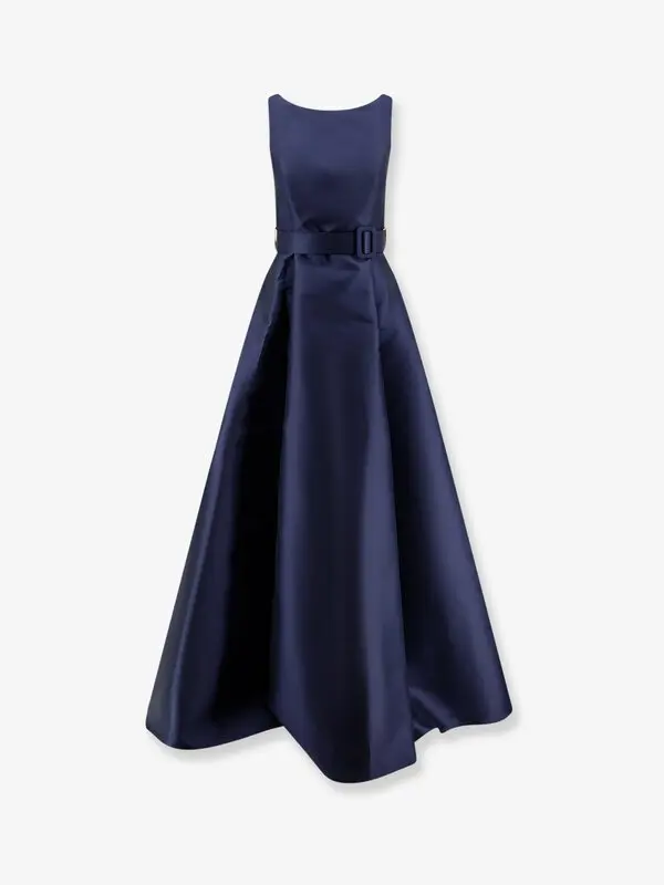 LAVI Delizia Taffeta Long Dress - Blue