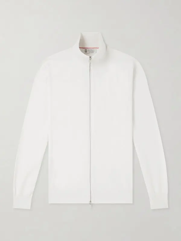 Brunello Cucinelli Cashmere Zip-up Sweater - Neutrals