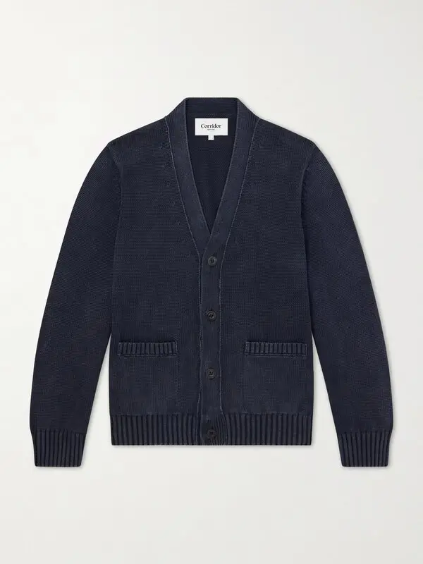 CORRIDOR Organic Cotton Cardigan - Black