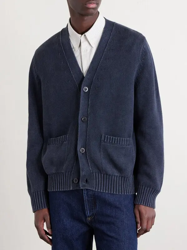 CORRIDOR Organic Cotton Cardigan - Black