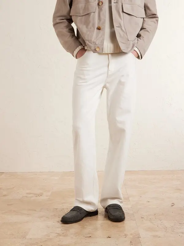 Brunello Cucinelli Suede Penny Loafers - Gray