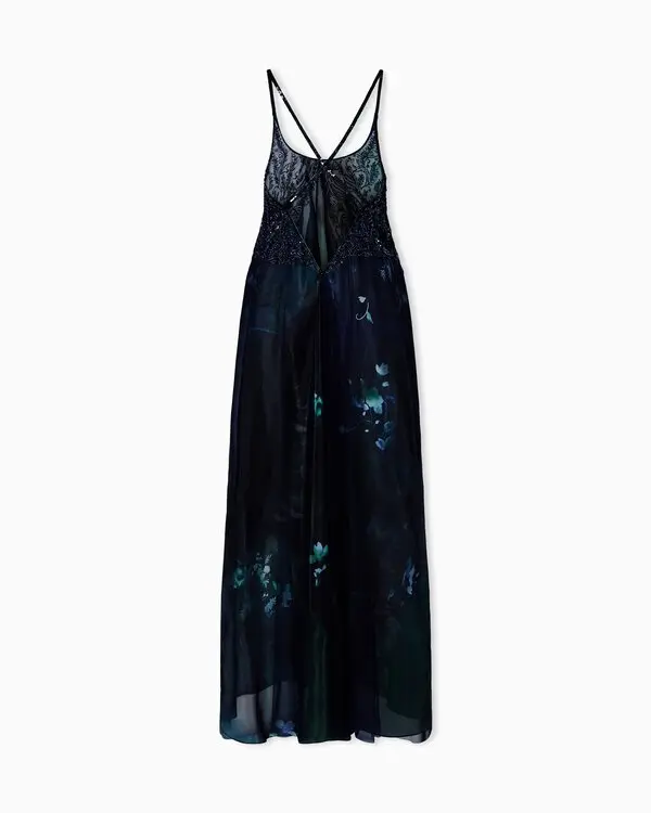Giorgio Armani Embroidered Long Dress