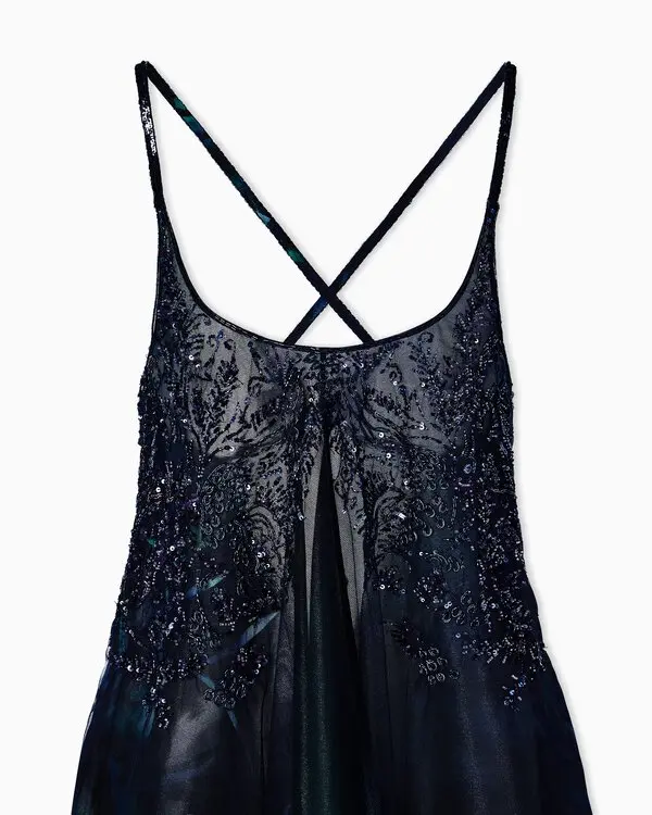 Giorgio Armani Embroidered Long Dress