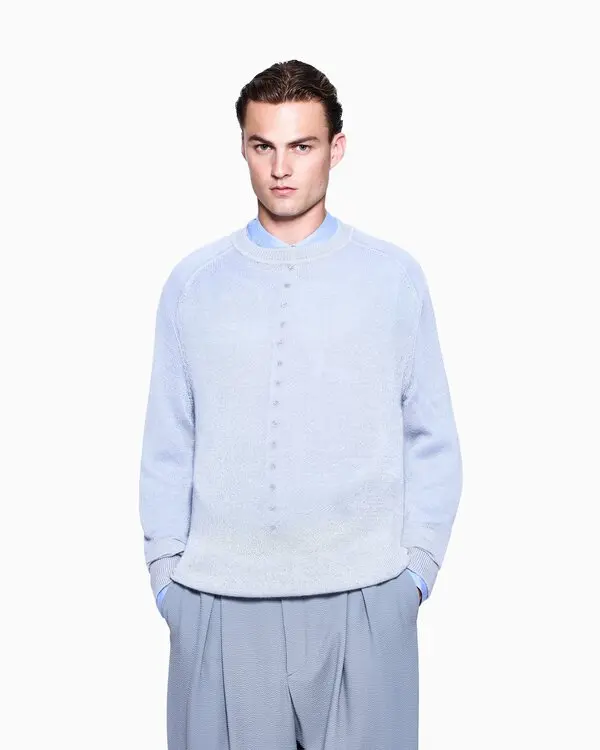 Giorgio Armani Cashmere And Mohair Jumper - Grey