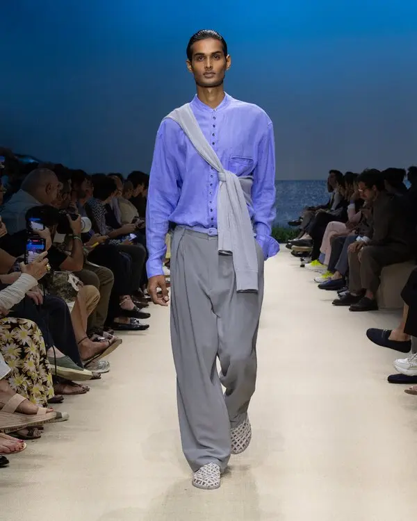 Giorgio Armani Cashmere And Mohair Jumper - Grey
