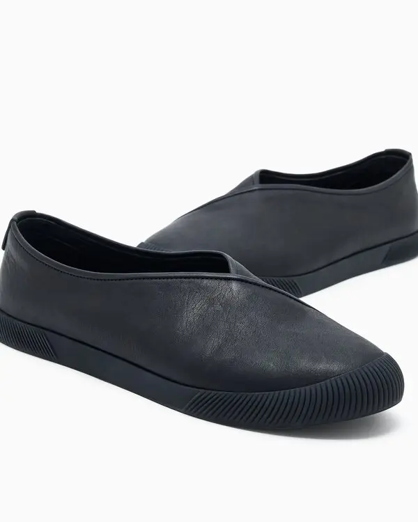Giorgio Armani Leather Slip-ons