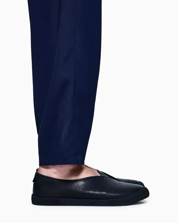 Giorgio Armani Leather Slip-ons