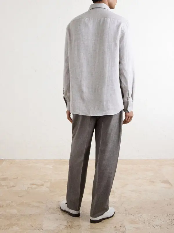 Brunello Cucinelli Hemp, Linen And Cotton-blend Shirt