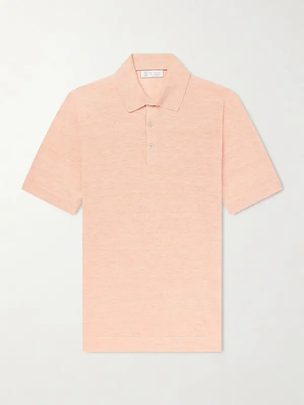 Brunello Cucinelli Linen And Cotton-blend Polo Shirt