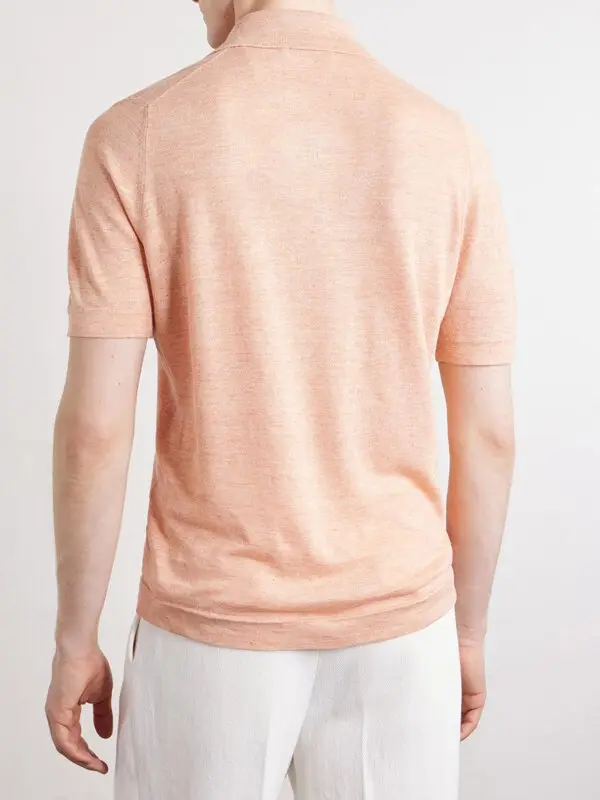 Brunello Cucinelli Linen And Cotton-blend Polo Shirt