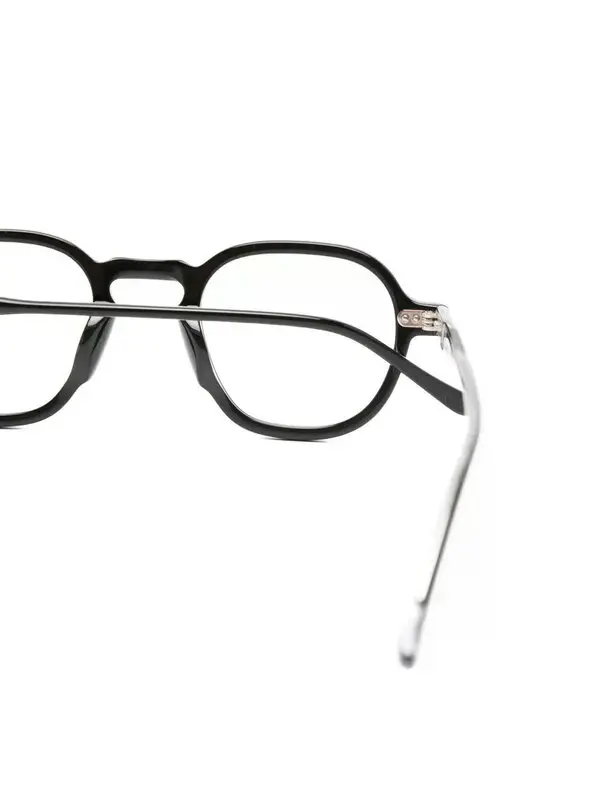 LESCA Round Frame Eyeglasses - Black