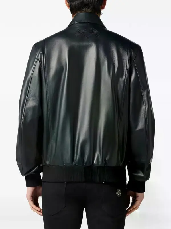 Philipp Plein Palms Leather Jacket