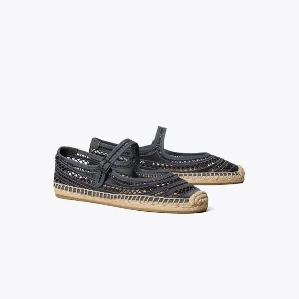Tory Burch Open Weave Mary Jane Espadrille - Bluestone