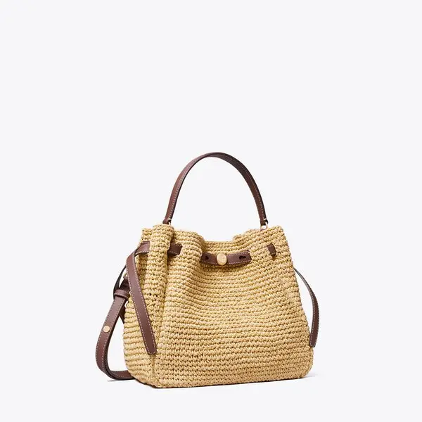 Tory Burch Romy Woven Bucket Bag - Natural