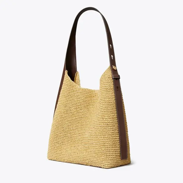 Tory Burch Romy Woven Hobo Bag - Natural