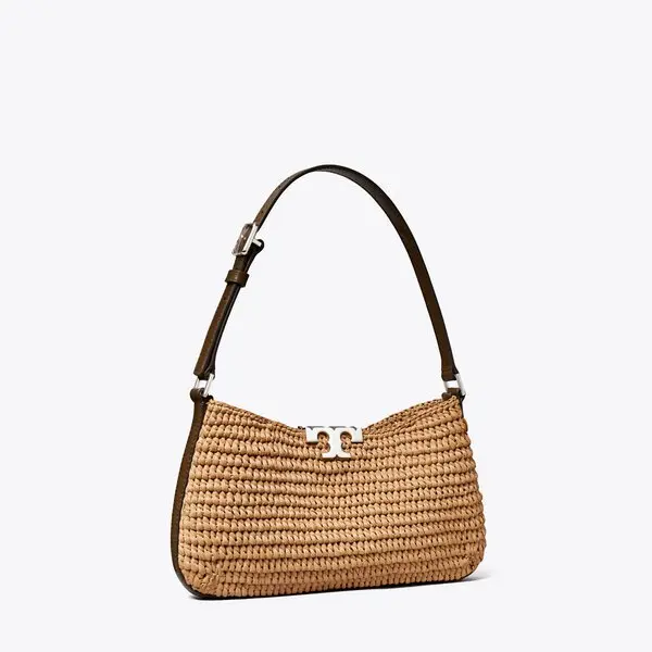Tory Burch Eleanor Raffia Slim Shoulder Bag - Honeycomb