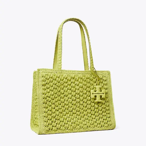 Tory Burch Small Ella Hand-crocheted Popcorn Tote - Citrus Green