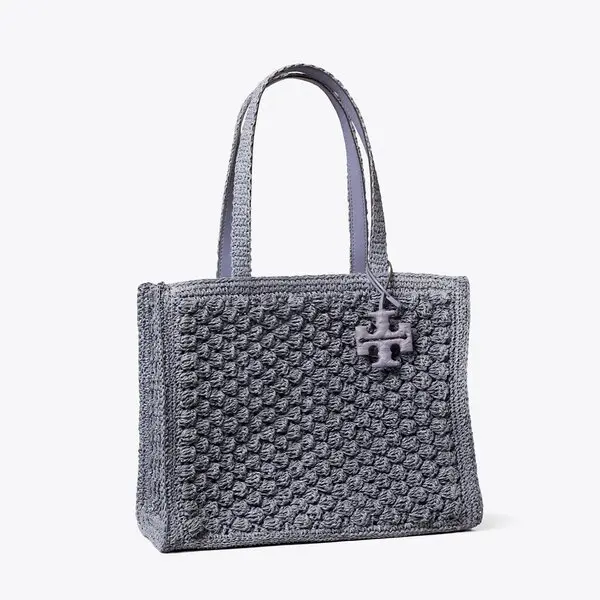 Tory Burch Small Ella Hand-crocheted Popcorn Tote - Gray
