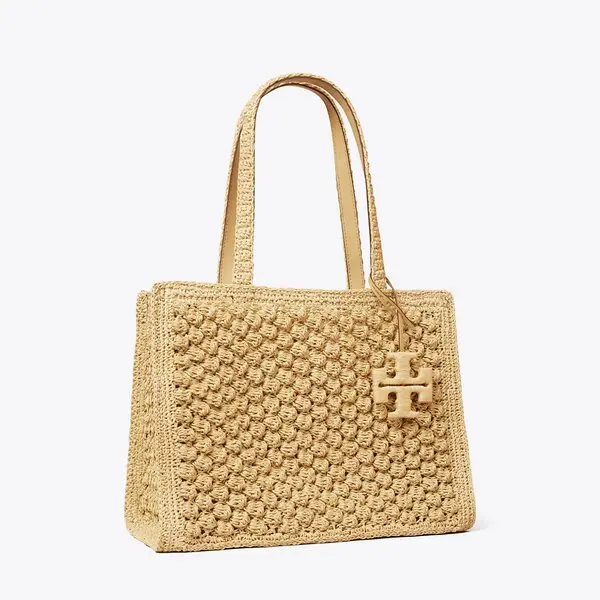 Tory Burch Small Ella Hand-crocheted Popcorn Tote - Natural