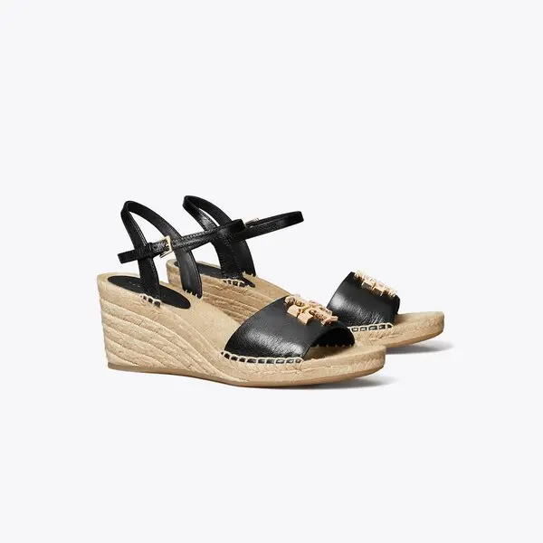 Tory Burch Eleanor Wedge Espadrille - Perfect Black/gold