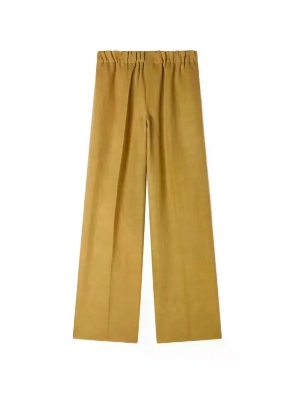 Sandro Wide-leg Elasticated Linen Trousers - Neutrals