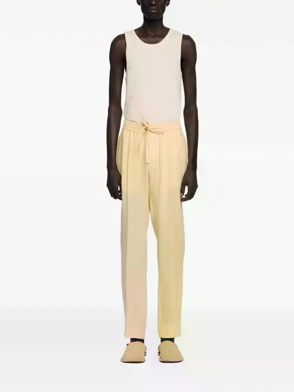 Sandro Elasticated Linen Trousers - Neutrals