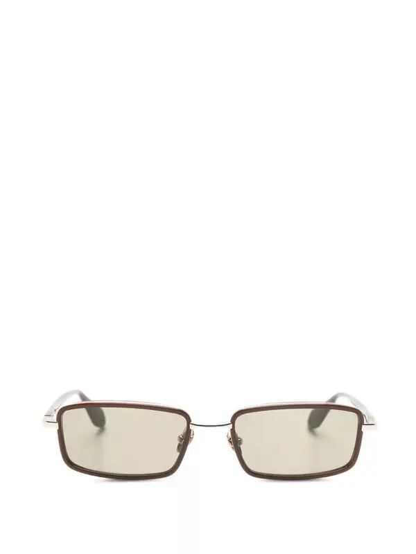 GIGI STUDIOS Mariel Rectangle-frame Sunglasses - Brown