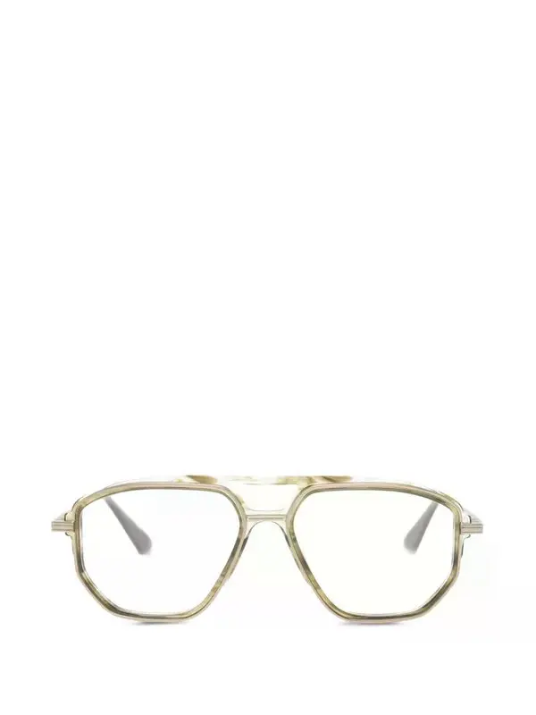 GIGI STUDIOS Leo Geometric Eyeglasses - Green