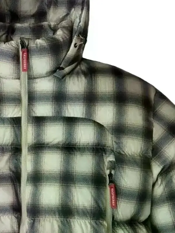 GV GALLERY Plaid Hooded Puffer Jacket