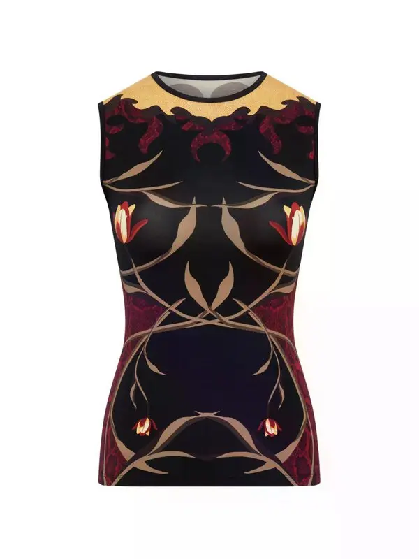 MARINE SERRE Printed Sleeveless Top