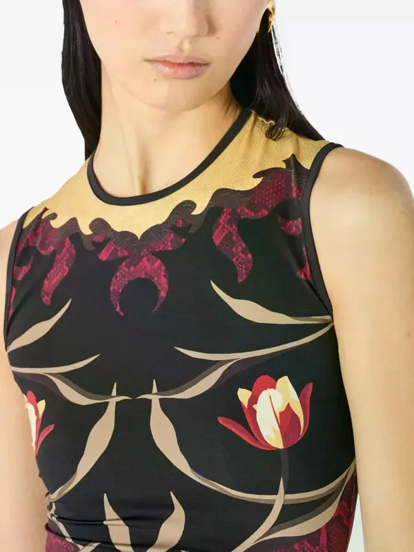 MARINE SERRE Printed Sleeveless Top