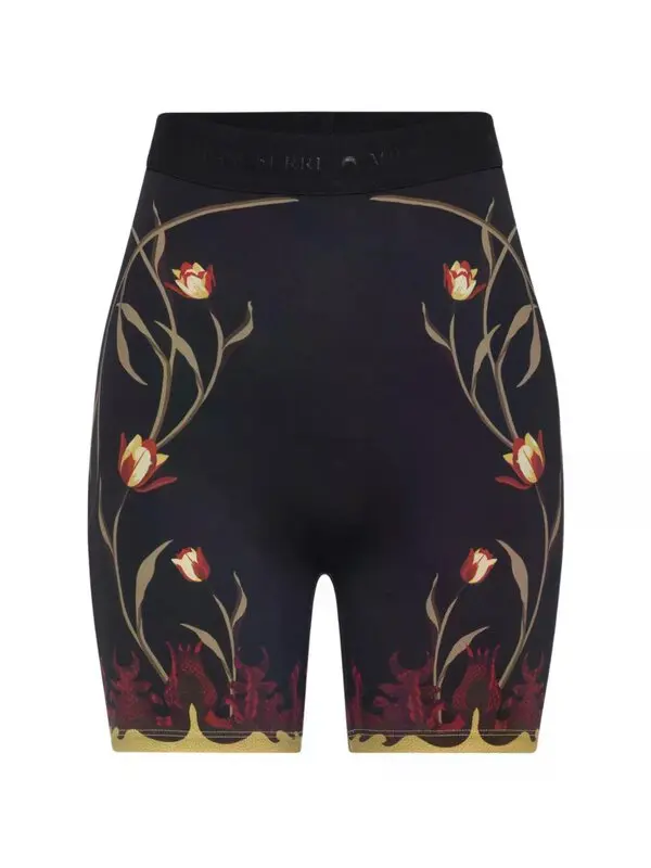MARINE SERRE Floral Print Mini Shorts