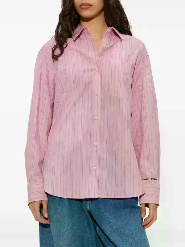 SAMSOE SAMSOE Salova Striped Shirt - Pink
