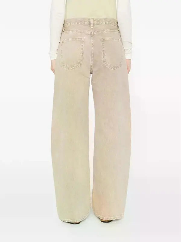 FRAME The Bow Wide-leg Jeans - Neutrals